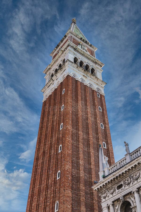 Saint Marks Bell Tower from Angle Stock Image - Image of grand, canal ...