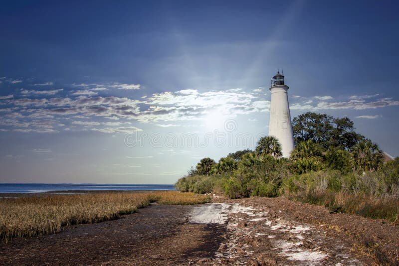 Saint Marks Lighthouse in Saint Marks River Preserve State Park ...