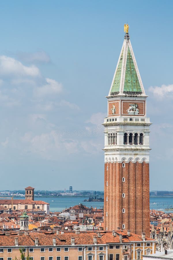 Saint Marks Tower Above Venice Stock Photo - Image of marks ...