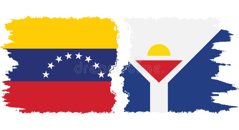 Saint Martin and Venezuela Grunge Flags Connection Vector Stock Vector ...