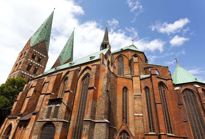 Saint Mary S Church at Lubeck Stock Photo - Image of building, gothic ...