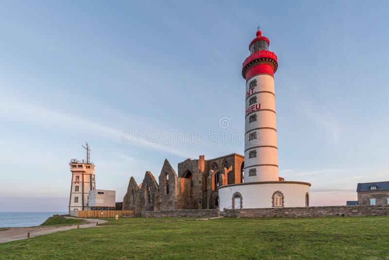 Saint-Mathieu Lighthouse on Pointe Saint-Mathieu in Plougonvelin ...
