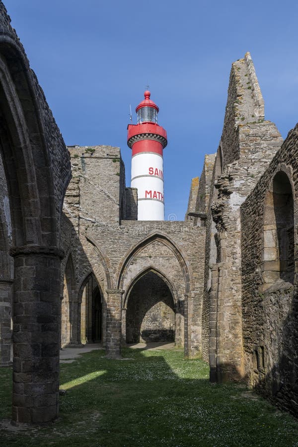 The Saint-Mathieu Lighthouse Stock Photo - Image of heritage, cultural ...