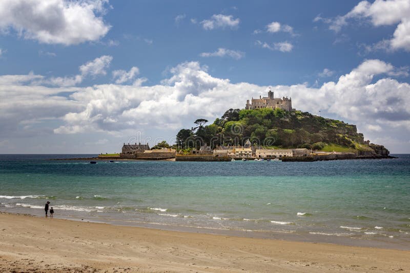 Saint Michael Mount Seen from the Beach Editorial Stock Image - Image ...