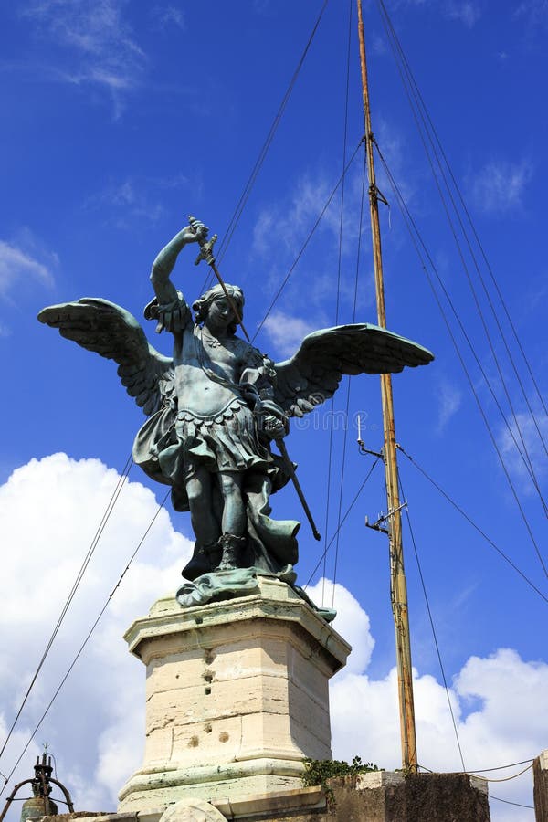 Saint Michael statue stock photo. Image of sculpture - 48144780