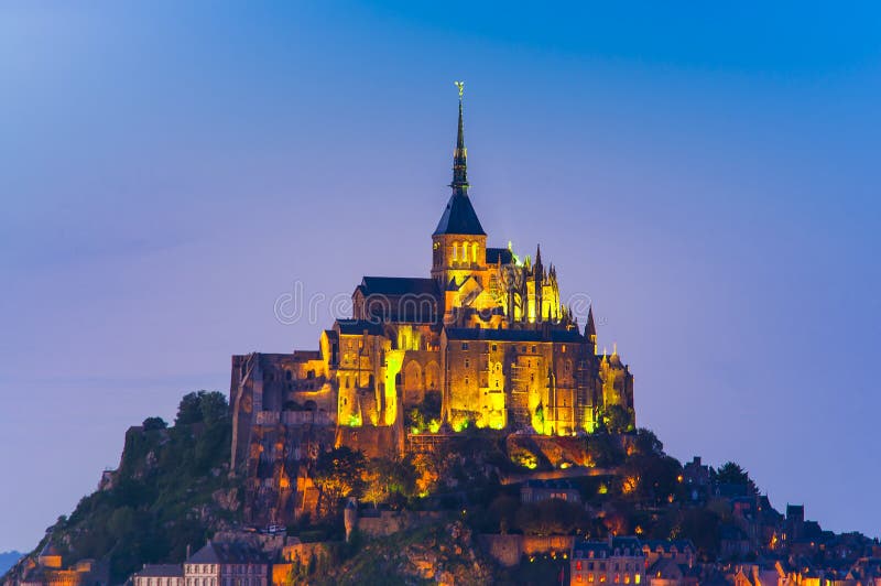 The Famous Saint Michel Castle Stock Photo - Image of historic ...