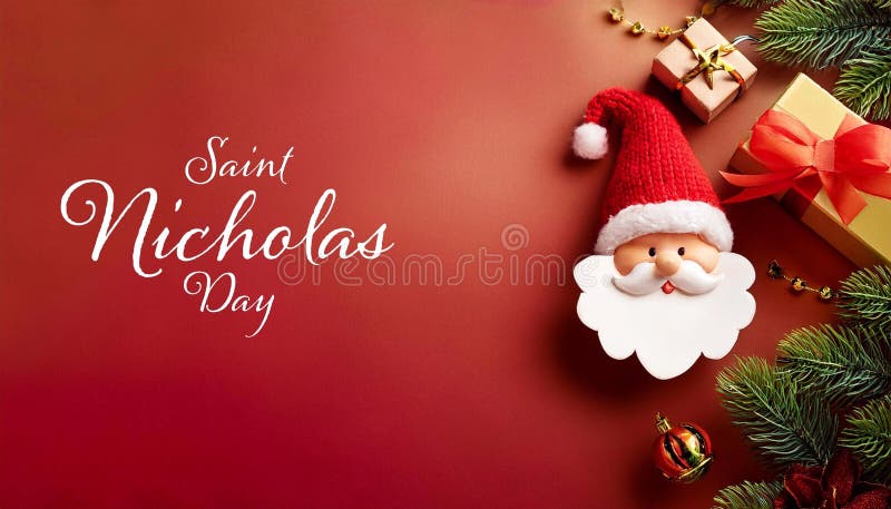 Saint Nicholas Poster Design Stock Illustration - Illustration of ...