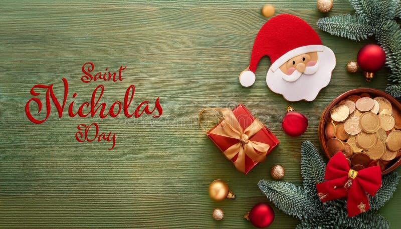 Saint Nicholas Poster Design Stock Illustration - Illustration of ...