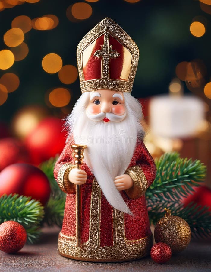 Saint Nicholas Poster Design Stock Illustration - Illustration of ...