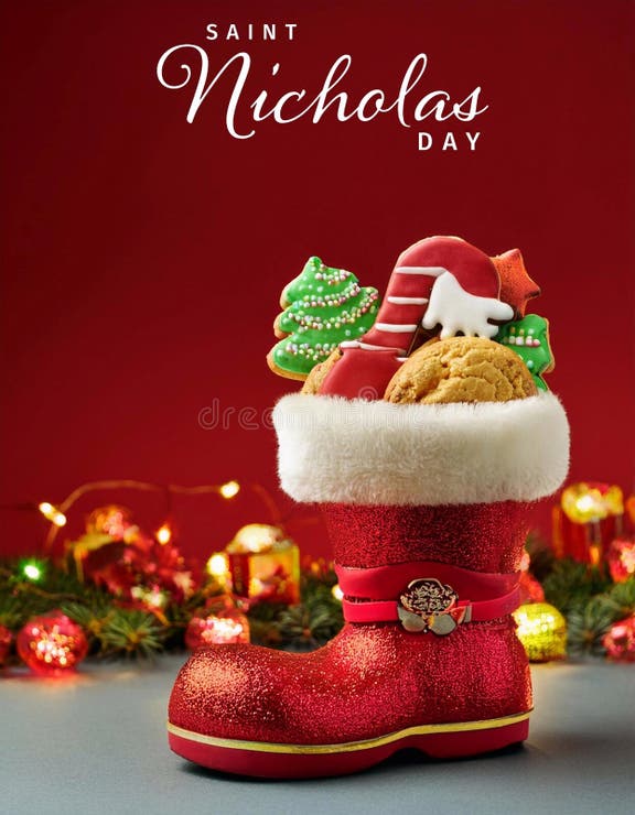 Saint Nicholas Poster Design Stock Illustration - Illustration of ...