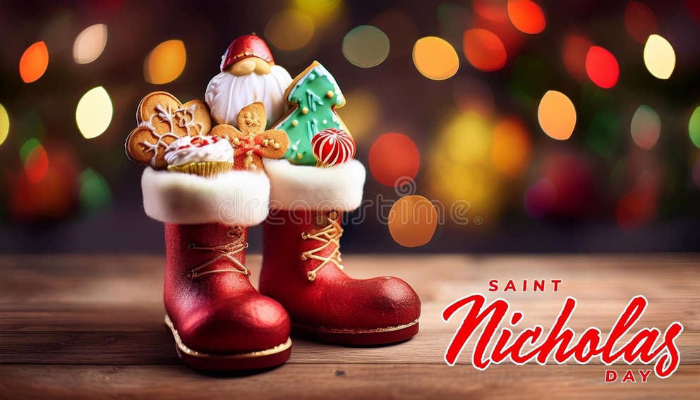 Saint Nicholas Poster Design Stock Illustration - Illustration of ...