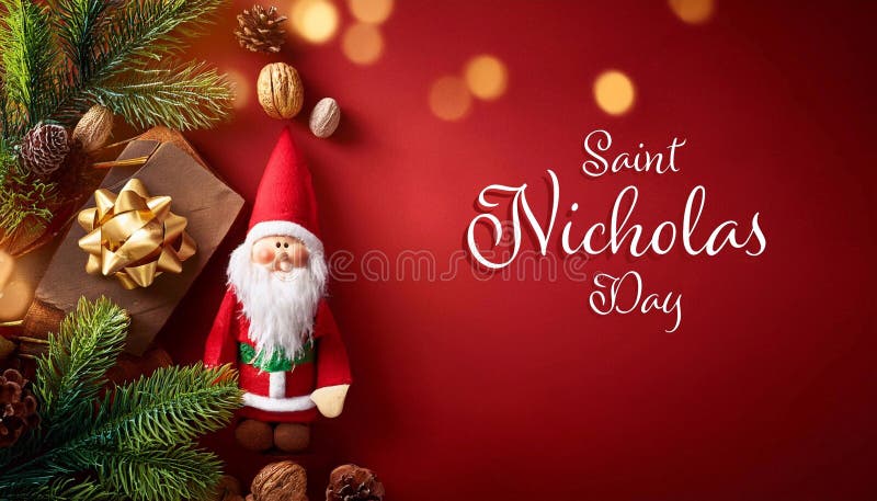Saint Nicholas Poster Design Stock Illustration - Illustration of shoe ...
