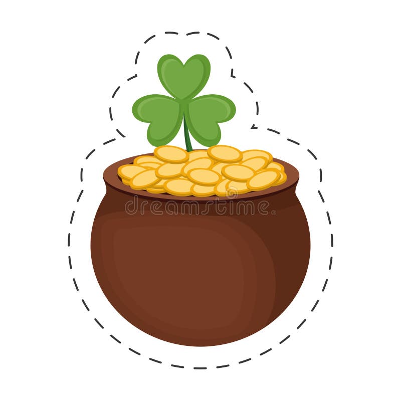 Cauldron for Gold. Decorated with a Three-leaf Clover. Empty. Color ...
