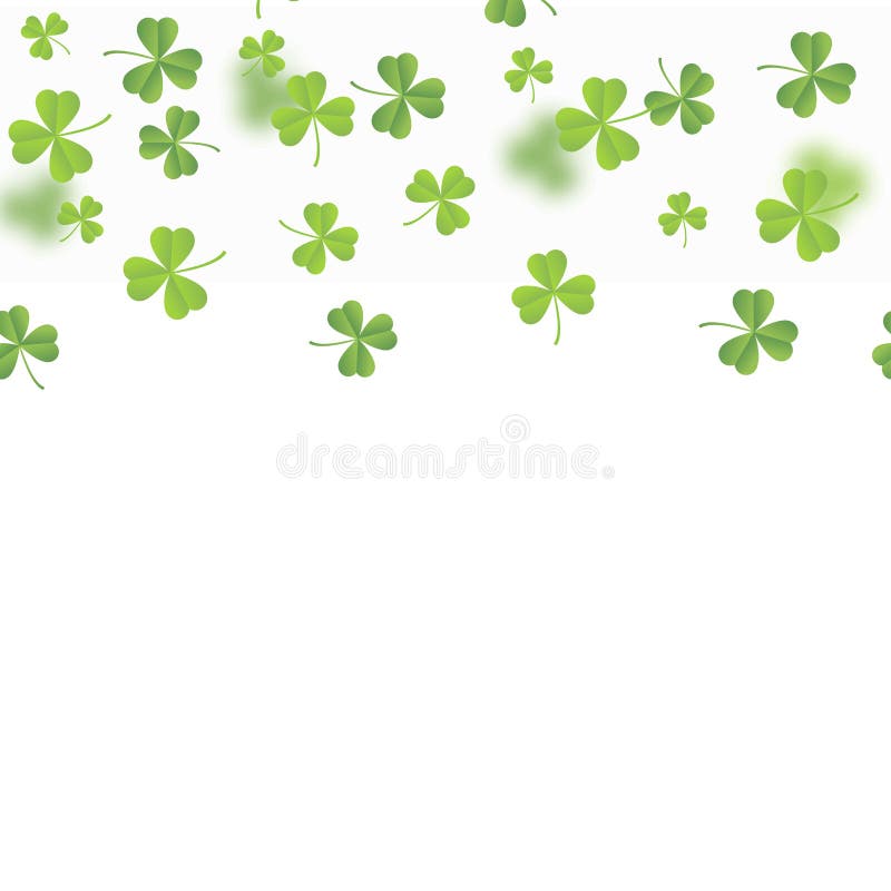 Falling Shamrock Leaves stock illustration. Illustration of saint ...