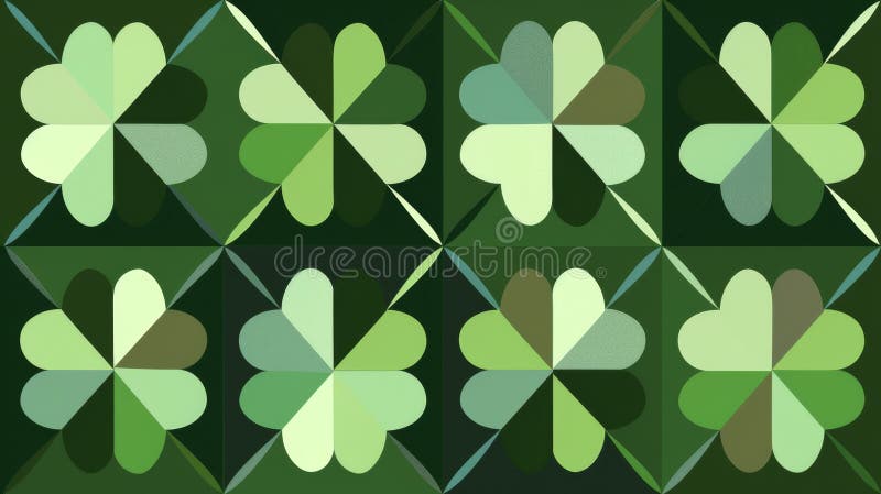 Saint Patrick S Day Green Background. Green Clover Leaves Pattern. Stock Photo - Image of plant ...