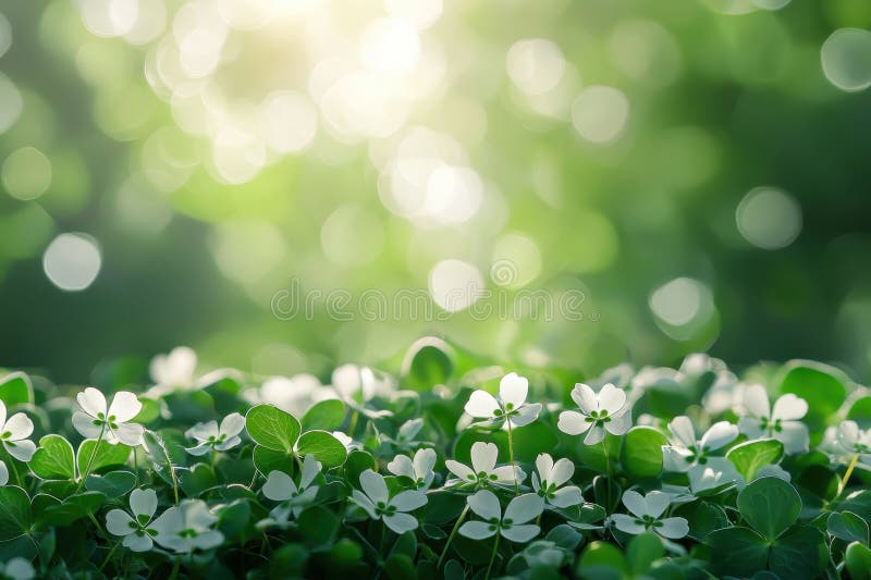 Saint Patrick S Day a Nature Background Featuring Clover Leaves, Stock ...