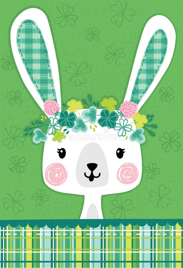 Saint Patricks Day Bunny Vector Graphic Stock Vector - Illustration of ...