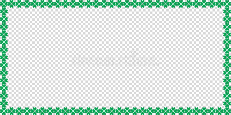 Saint Patricks Day Rectangle Border Made of Clover Stock Vector ...