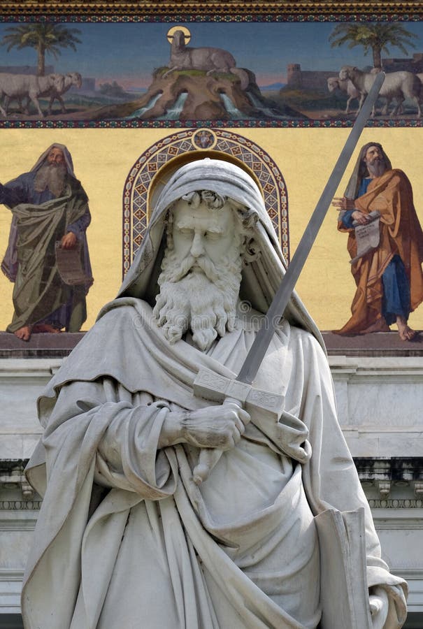 Saint Paul Statue in Front of the Basilica of Saint Paul Outside the ...