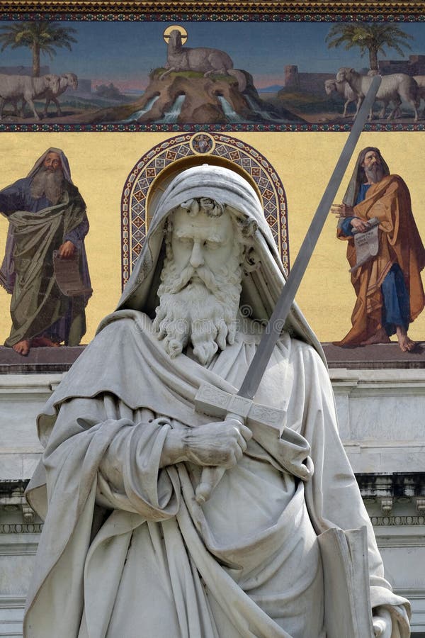 Saint Paul Statue in Front of the Basilica of Saint Paul Outside the ...