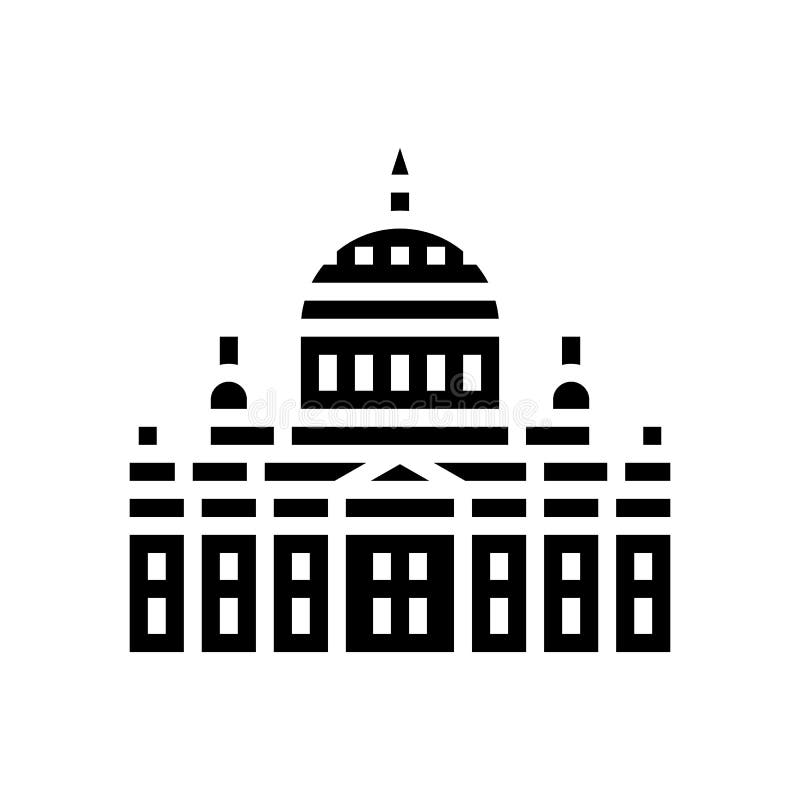 Saint Peter Basilica Glyph Icon Vector Illustration Stock Vector ...