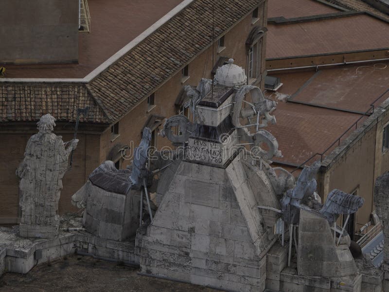 Saint Peter Basilica Rome View from Rooftop Stock Image - Image of ...