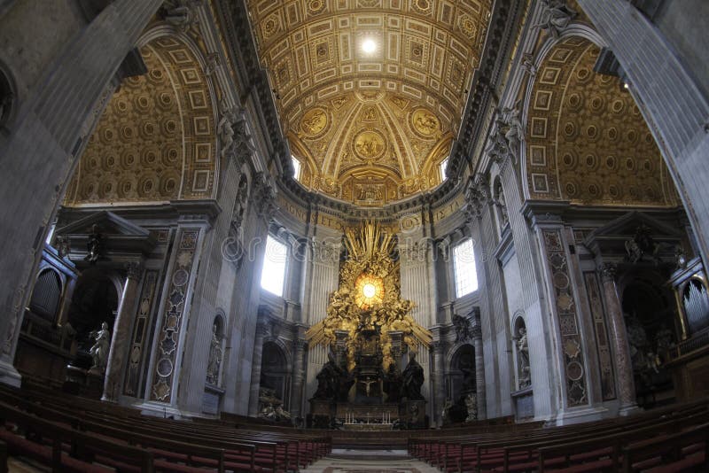 Saint Peter Cathedral Vatican City Rome Interior Editorial Photography ...