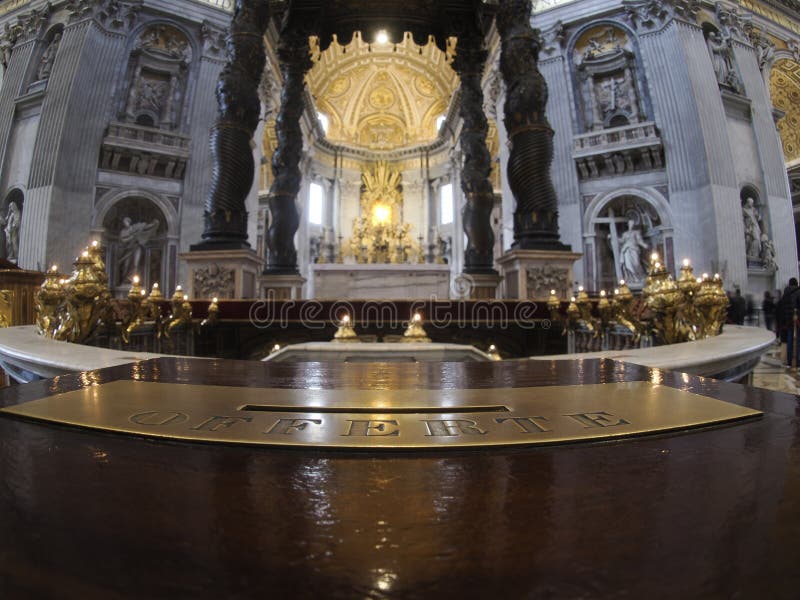 Saint Peter Cathedral Vatican City Rome Interior Editorial Photo ...