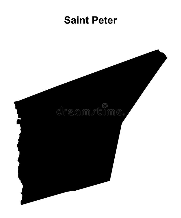 Saint Peter outline map stock illustration. Illustration of boundary ...