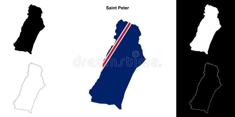 Saint Peter outline map stock vector. Illustration of peter - 356722908