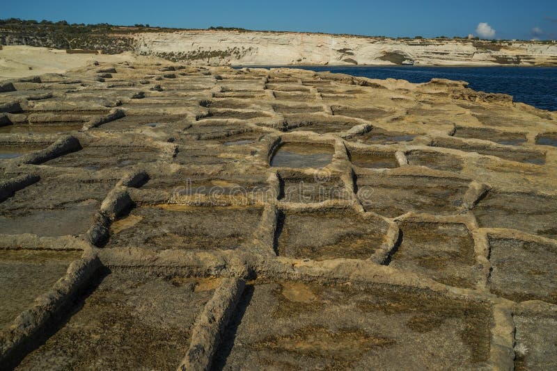Saint Peter Pools Malta Rock Formation Hole on Rocks Stock Image ...