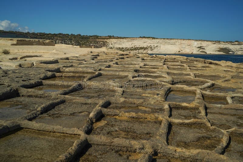 Saint Peter Pools Malta Rock Formation Hole on Rocks Stock Photo ...
