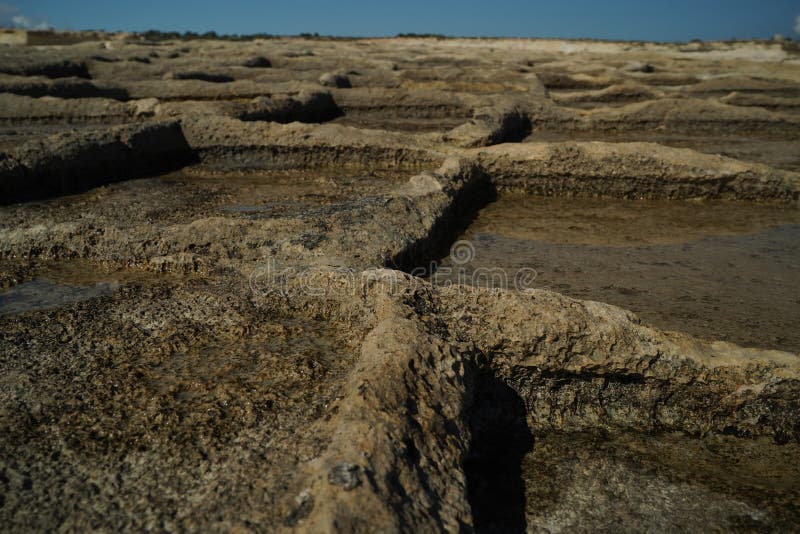 Saint Peter Pools Malta Rock Formation Hole on Rocks Stock Photo ...