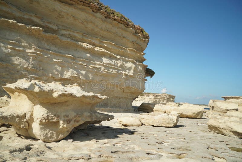 Saint Peter Pools Malta Rock Formation Hole on Rocks Stock Image ...