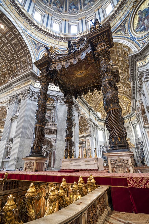 Interior of St. Peter S Basilica, Vatican, Rome. Editorial Stock Image ...