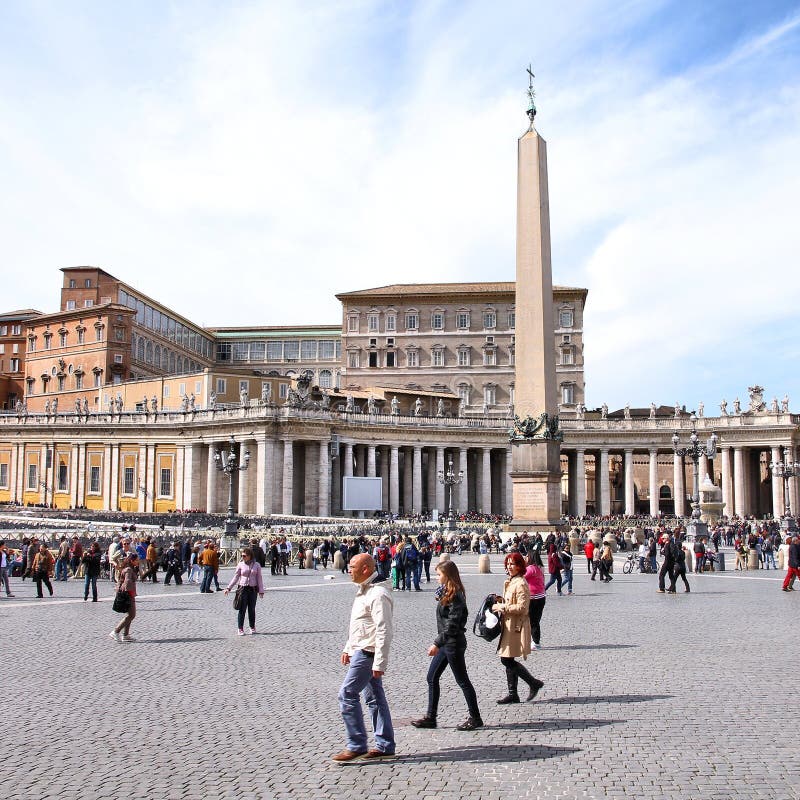 Saint Peter s Square editorial photo. Image of tourists - 37494241