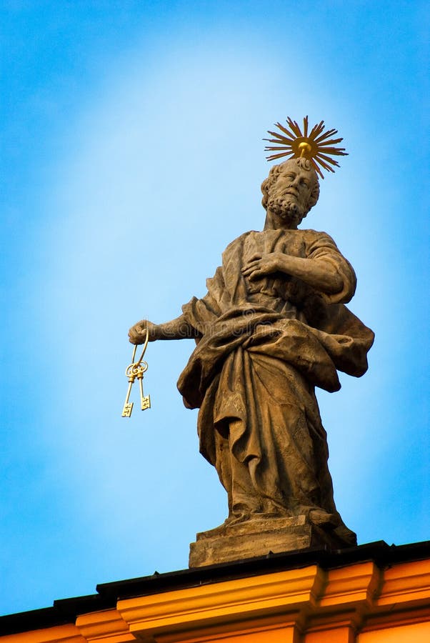 Saint Peter statue stock photo. Image of keys, golden - 15898236
