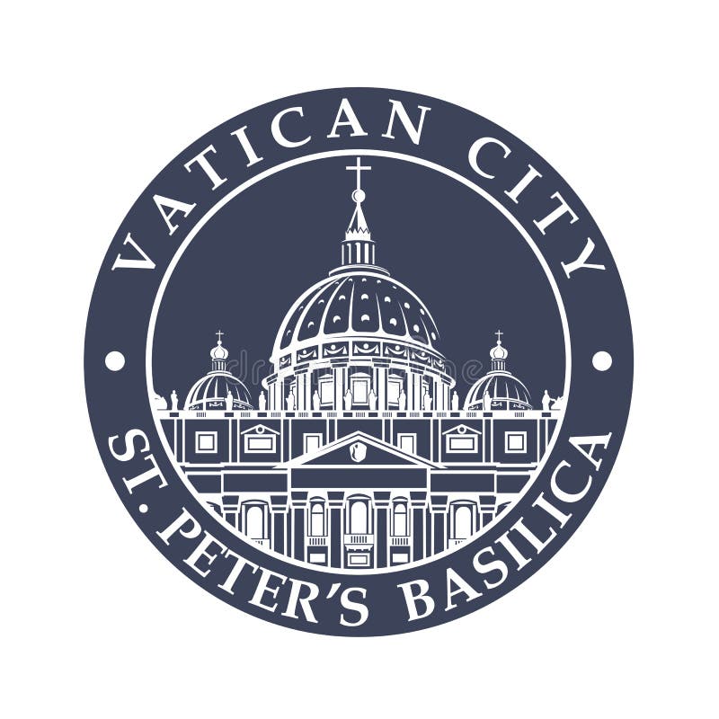 Saint Peters Basilica at Vatican Stock Vector - Illustration of city ...