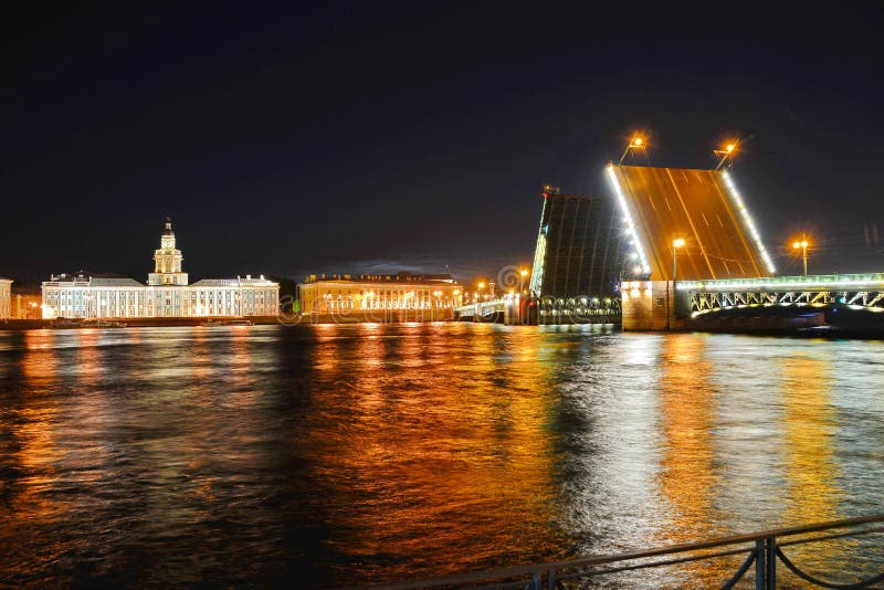 Saint-Petersburg, Palace Bridge Stock Photo - Image of island, arrow ...