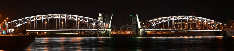 Saint Petersburg, Peter the Great Bridge Stock Image - Image of saint ...