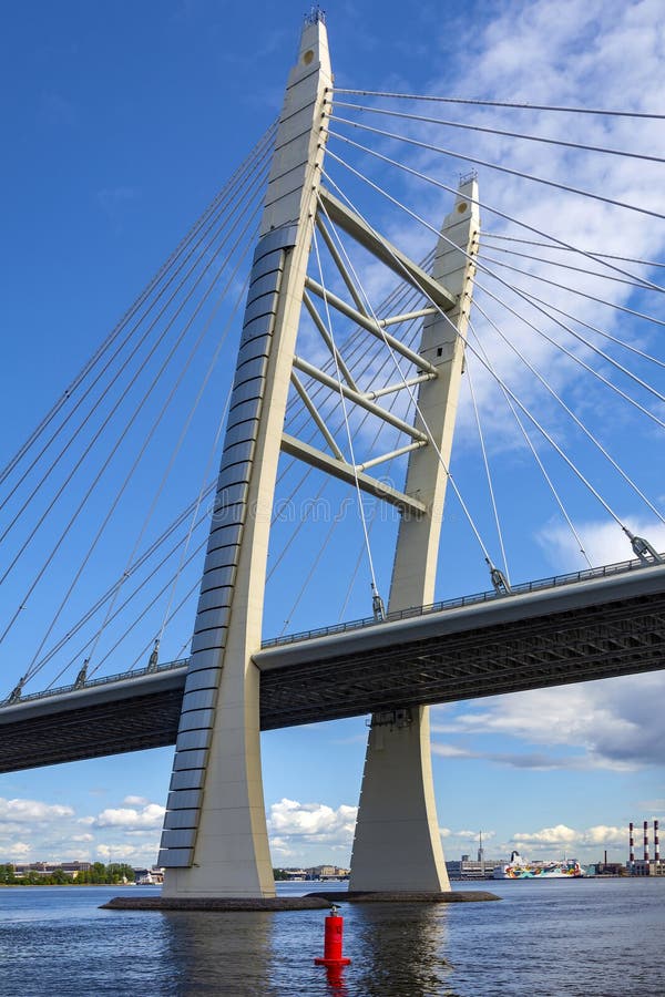 Pylon cable-stayed bridge stock photo. Image of industrial - 70064720