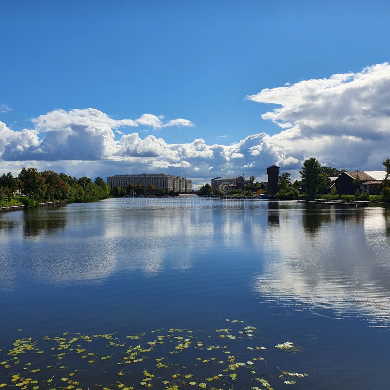 Saint Petersburg. Water Area Stock Image - Image of shore, reservoir ...