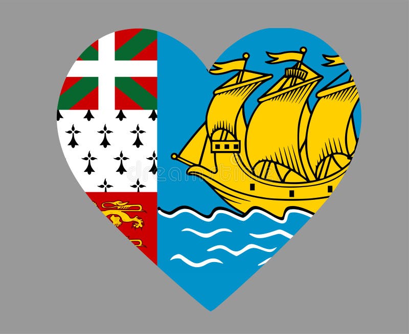 Saint Pierre and Miquelon Flag National North America Emblem Heart Icon ...