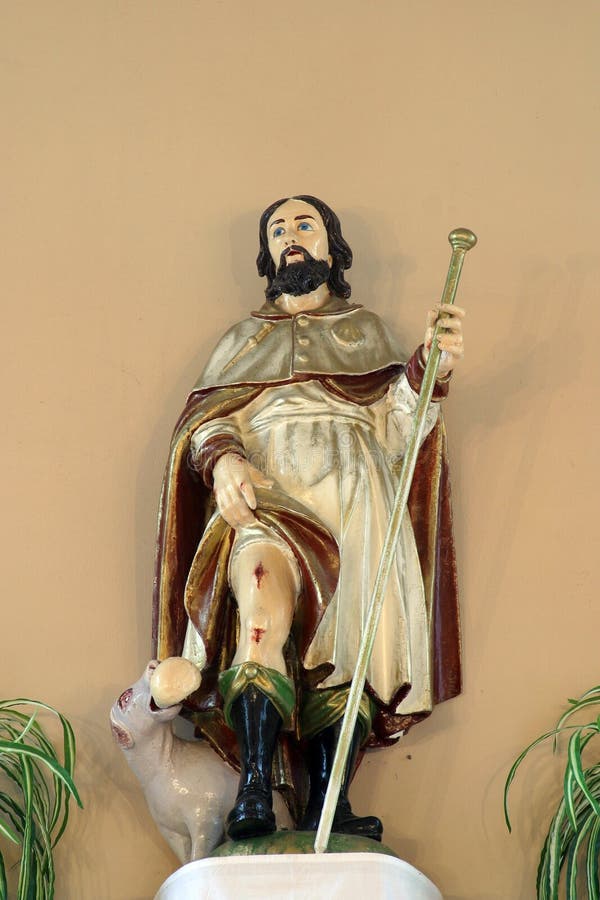 Saint Roch, Statue on the Main Altar in the Chapel of Saint Roch in ...