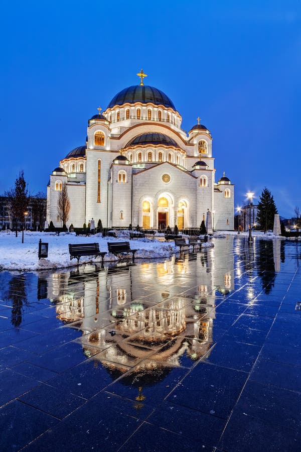 Saint Sava Temple stock photo. Image of gold, construction - 42127432