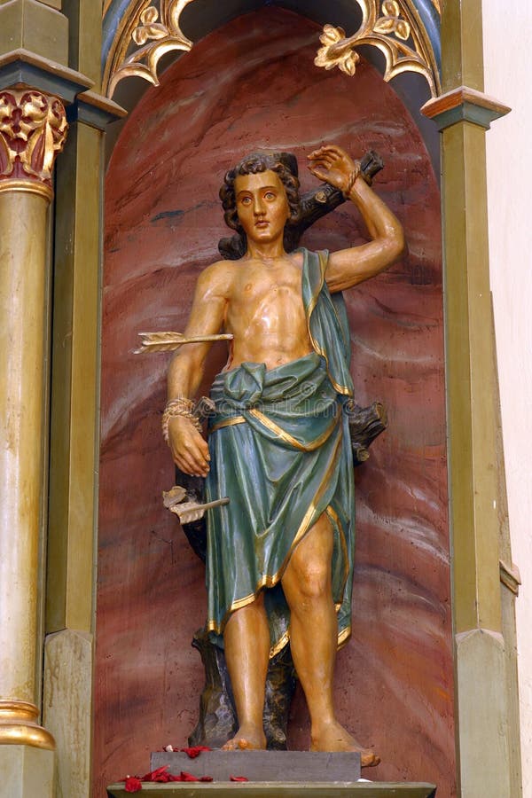 Saint Sebastian stock photo. Image of colour, catholicism - 90219264