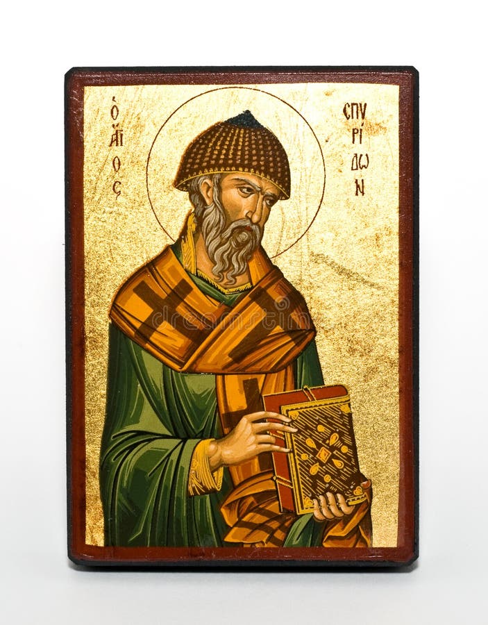 Saint Spyridon Orthodox Icon Stock Photo - Image of orthodox, paint ...
