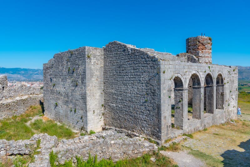 Saint Stephan Cathedral Inside of Rozafa Castle in Shkoder Stock Image ...