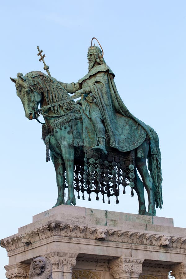 Saint Stephen I Statue, Budapest Castle Stock Photo - Image of castle ...