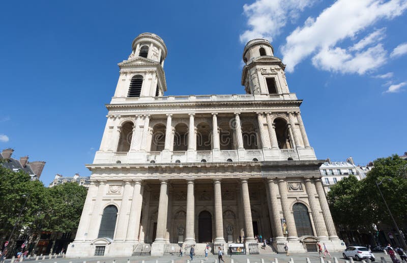 Saint Sulpice Church Paris editorial photo. Image of tower - 24621946